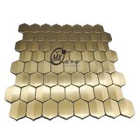 China Hygienic Stainless Steel Mosaic Tile 304 Grade for Restaurant Kitchen Wall Decoration for sale