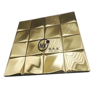 China Barcode Pattern Stainless Steel Mosaic for Modern Retail Shop Decoration for sale