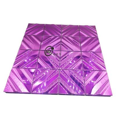 China Custom Stainless Steel Mosaic Tiles SUS304 Mirror Finish for Home Renovation for sale