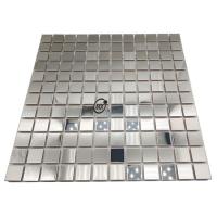 China Square Rectangle Hexagon Stainless Steel Mosaic Tile SUS304 316 Custom Size for Wall Decoration for sale