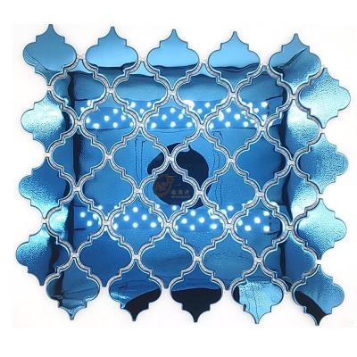 China Custom Stainless Steel Interlocking Puzzle Pattern Metal Mosaic 10x10cm Mirror Finish for sale