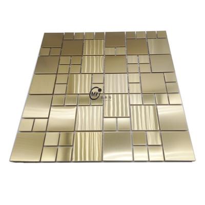 China Custom Stainless Steel Mesh Mounted Mosaic Tiles Panel Mat for Outdoor Decoration for sale
