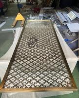 China PVD Titanium Stainless Steel Screen Partition 8K Mirror Finish Decorative Space Divider 304 Grade 1000x2000mm for sale