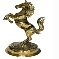 China Custom Stainless Steel Horse Figurine Sculpture 304 Grade Mirror Finish Outdoor Garden Art Decor for sale