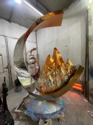 China Custom Stainless Steel Sculpture 304 316L Abstract Art for Villa Garden Decoration for sale