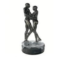 China Custom Stainless Steel Human Sculpture Mirror Finish SUS304 Outdoor Park Art Statue for sale