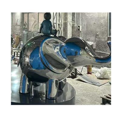 China Custom Stainless Steel Elephant Sculpture 304 316L for Commercial Plaza Decoration for sale
