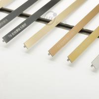 China PVD Colored Stainless Steel Tile Trim 10mm 20mm 50mm Decorative Strips for sale