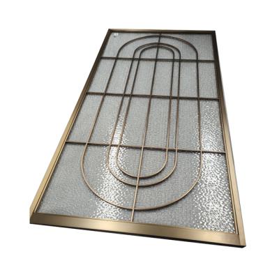 China Stainless Steel Room Divider Screen 304 Grade PVD Colored Decorative Partition Custom Size for sale