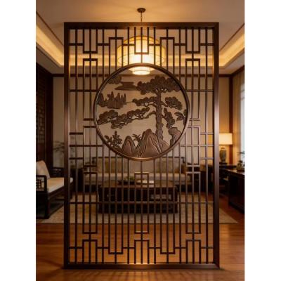 China Stainless Steel Laser Cut Partition Screen 304 201 PVD Gold for Hotel Lobby Decoration for sale
