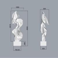 China 316L Mirror Stainless Steel Sculpture Gold Titanium Plating for Office Building Decoration for sale
