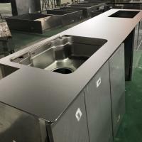China 304 Sandblasted Scratch-Resistant Stainless Steel Countertop with Sink 5mm-10mm for sale