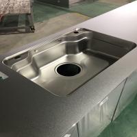 China 304 Sandblasted Scratch-Resistant Stainless Steel Countertop with Sink 5mm-10mm for sale