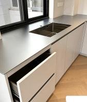 China 304 Sandblasted Scratch-Resistant Stainless Steel Countertop with Sink 5mm-10mm for sale