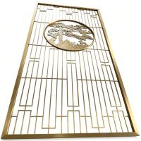 China Stainless Steel Screen Partition 304 201 Custom Size for Restaurant Hotel Club Decorative Room Divider for sale