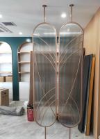 China Gold Stainless Steel Laser Cut Partition for Villa Lobby for sale
