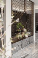 China Modern Geometric Laser Cut Metal Partition for Open Space for sale