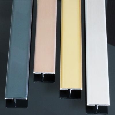 China SS430 T-Shaped Stainless Steel Trim Strips 0.5mm-1.5mm Thickness for Wall and Ceiling Protection for sale