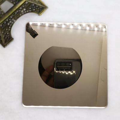 China 304 Stainless Steel Sheet 8K Mirror Champagne Gold Anti-Fingerprint Coating 1000×2000mm for Architectural Decoration for sale