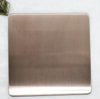 China JIS 304 No 4 Bronze Hairline Stainless Steel Sheet 1500mm Width for Wall Panel Decoration for sale