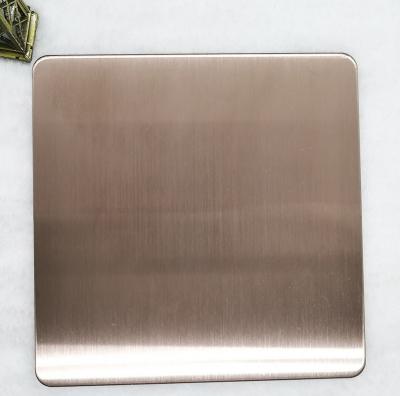 China JIS 304 No 4 Bronze Hairline Stainless Steel Sheet 1500mm Width for Wall Panel Decoration for sale