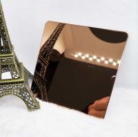 China 0.55mm to 3mm Mirror 8K Polished Stainless Steel Sheet in Red Copper Color for Architectural Decoration for sale