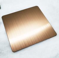 China SUS316 Bead Blasted Stainless Steel Sheet Red Copper Decorative 1219x4000mm for sale