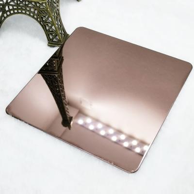 China DIN 316L Colored Stainless Steel Sheet Brown 8K Mirror Finish for sale