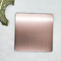 China PVD Colored Stainless Steel Sheet 304 8ft Hairline Bead Blasted Finish Wearproof for sale