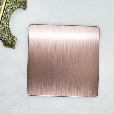 China PVD Colored Stainless Steel Sheet 304 8ft Hairline Bead Blasted Finish Wearproof for sale