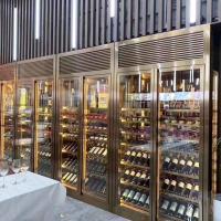 China Stainless Steel Wine Cabinet 300-500mm Depth with Constant Temperature Control and German Hardware for sale