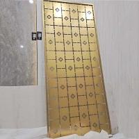 China 304 Gold PVD Coating Stainless Steel Room Divider 500x2800mm Custom Size for sale