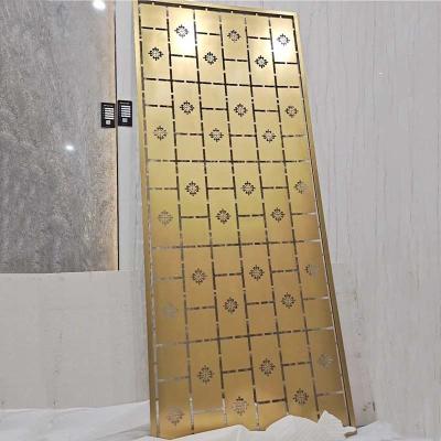 China 304 Gold PVD Coating Stainless Steel Room Divider 500x2800mm Custom Size for sale