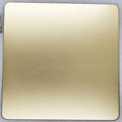 China Zr Brass Colored Stainless Steel Sheet 304 Sandblasted PVD Coating 1219x2438mm for sale