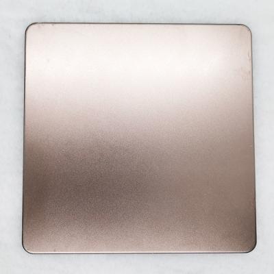 China Sand Blasted  Bronze Color Stainless Steel Sheet PVD Plating Titanium for sale