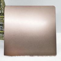 China Rose gold color sandblast stainless steel plate for sale