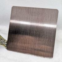 China Brown Moire Hairline PVD Colored Stainless Steel Sheet 304 1219x2438mm for sale