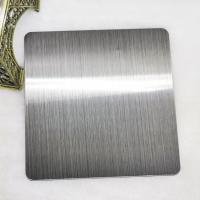China SS430 Satin Hairline Black PVD Coated Stainless Steel Sheet 1219x2438mm for sale
