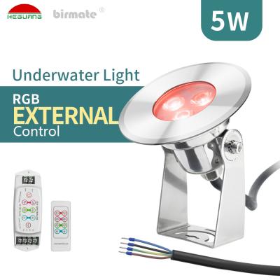 China Low Voltage Underwater Led Pond Lights 5W RGB Color External Control Ce Rohs Approval for sale