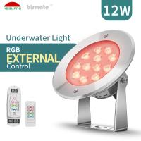 China RGB External Control Underwater LED Spotlights 12W Ip68 Waterproof for sale