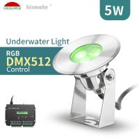 China DMX512 5W 130LM Underwater LED Spotlights IK10 Stainless Steel for sale
