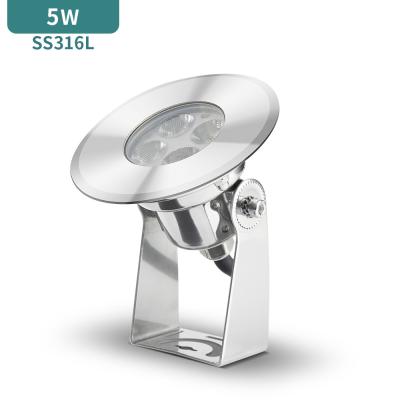 China SMD3030 5W IP68 450LM Underwater LED Spotlights 210ma Stainless Steel for sale