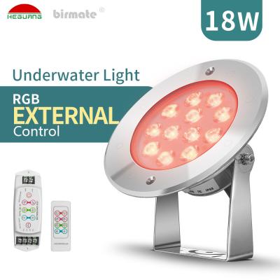 China SS316L VDE Led Swimming Pool Lighting 24V 18W Extenal Control 1450ma for sale