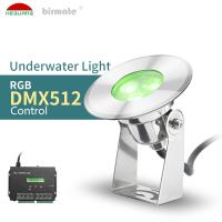 China DMX512 Control RGB Swimming Pool Underwater Light IP68 SS316L 3W for sale