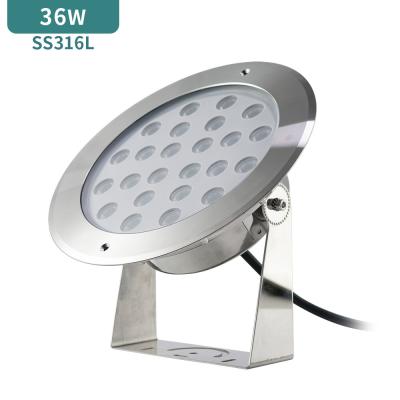 China SMD3535 LED Garden Pond Lights DC24V 36W SS316L Underwater LED Swimming Pool Lights for sale