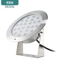 China 48Watts Outdoor LED Underwater Lights SS 316L Garden Pond Underwater Lights for sale