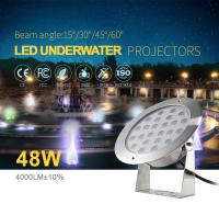 China 48Watts Outdoor LED Underwater Lights SS 316L Garden Pond Underwater Lights for sale