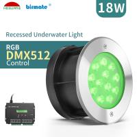 China FCC 600LM IP68 DMX512 Color Changing LED Spotlights 18W DC24V SS316L for sale