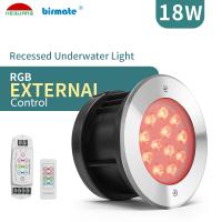 China 18W DC24V Input IP68  Color Changing Outdoor Led Underwater Lights for sale