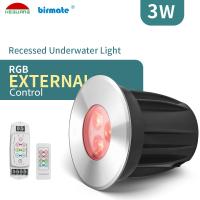 China 3W RGB Color Extenal Control Underwater Led Lights swimming pool light for sale